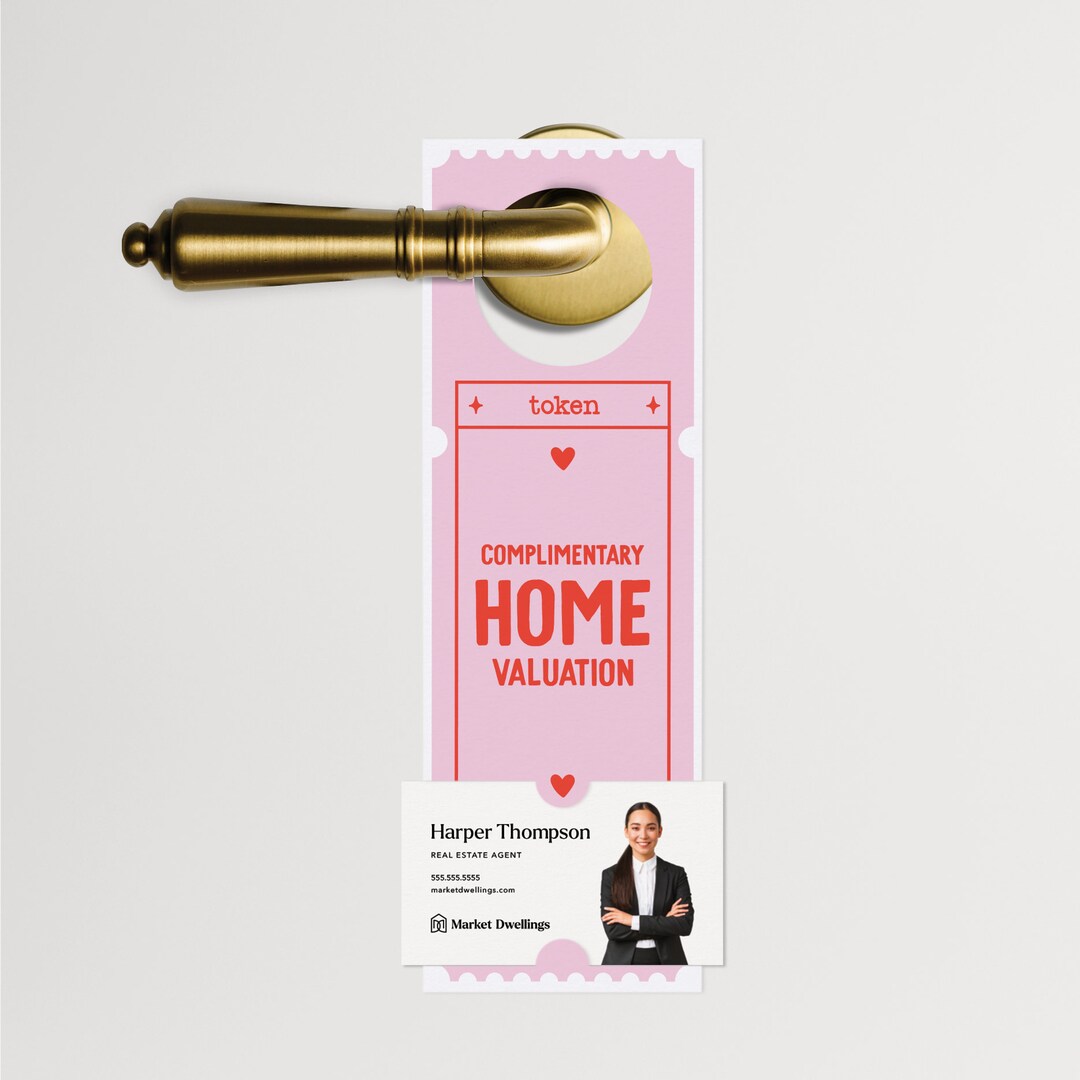 Complimentary Home Valuation Token Door Hangers | Valentine's Day Real ...