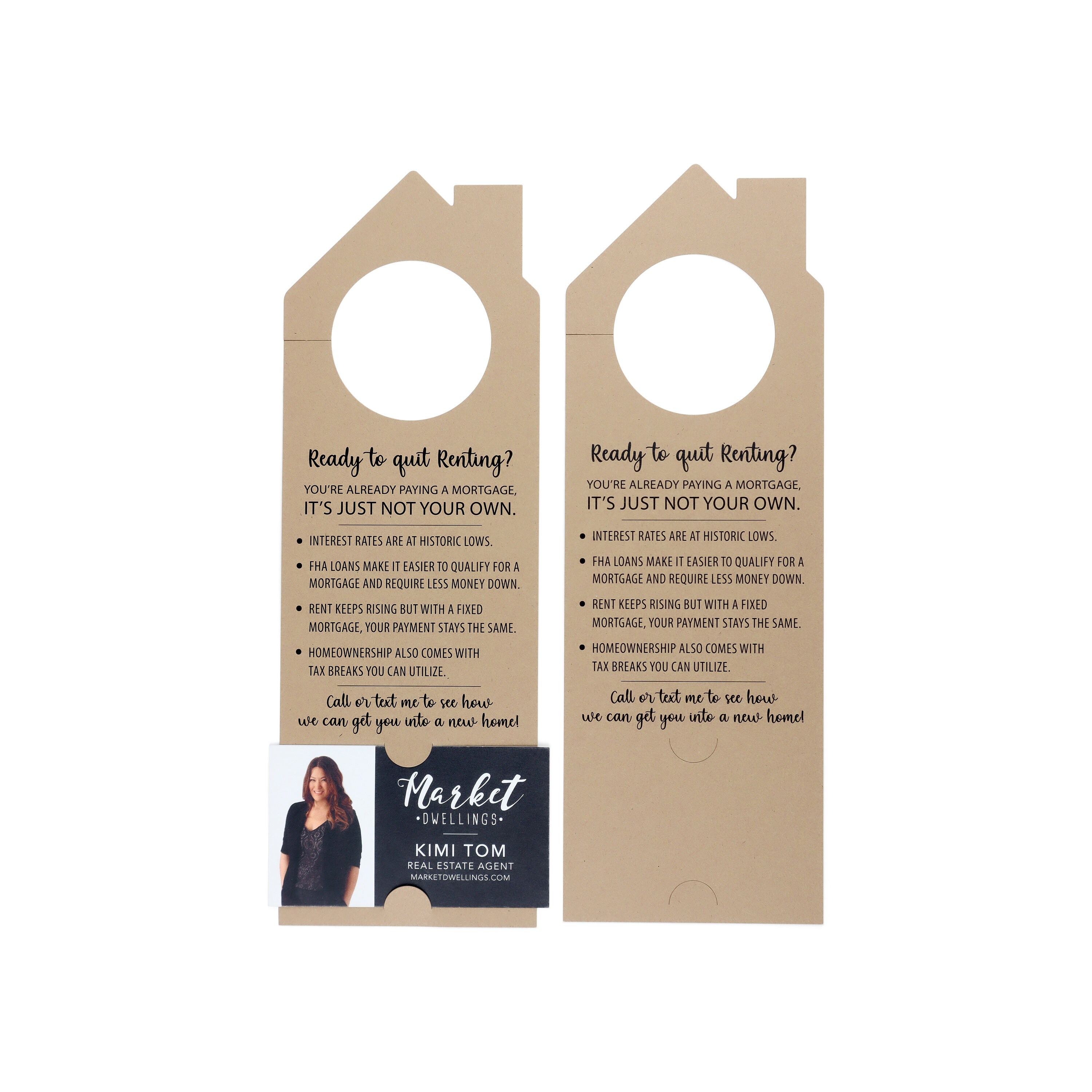 Ready to Quit Renting Real Estate Door Hanger Tag Real - Etsy