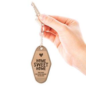Set of Customizable Home Sweet Home Keychains | Real Estate Keychain ...