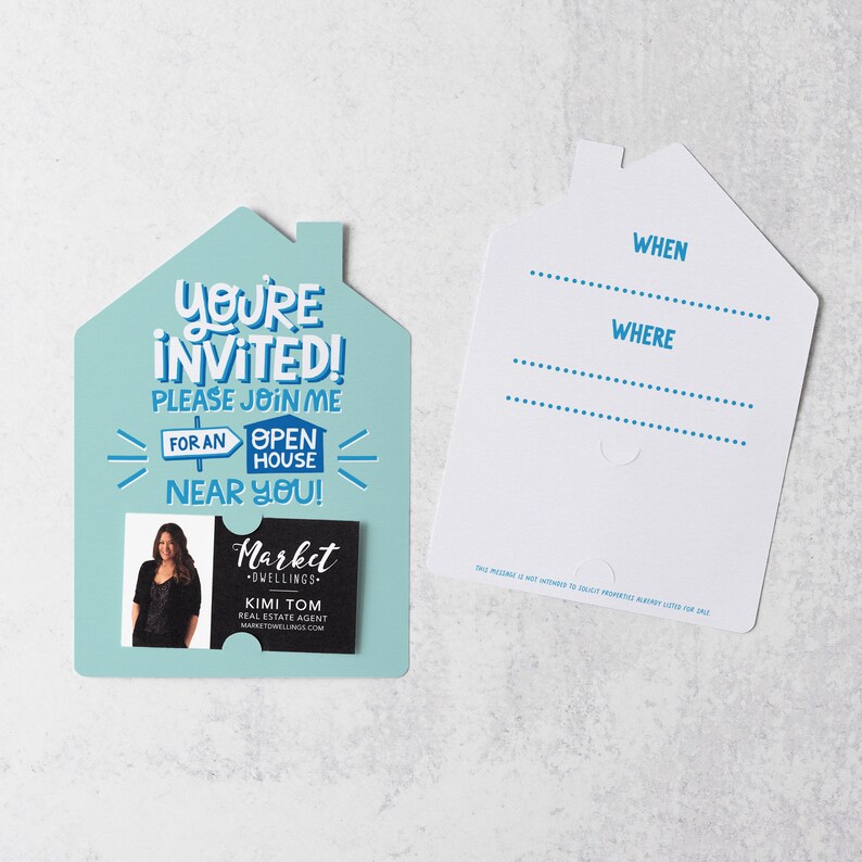 Set of You're Invited Please Join Me for an Open House Near You Mailers ...
