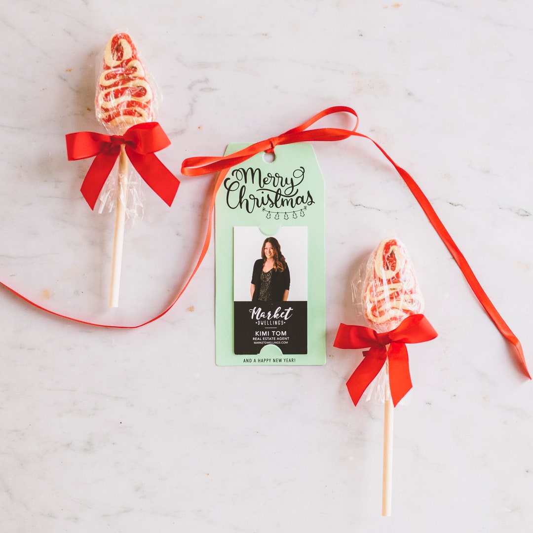 Vertical Merry Christmas and A Happy New Year Gift Tag Christmas Pop by ...