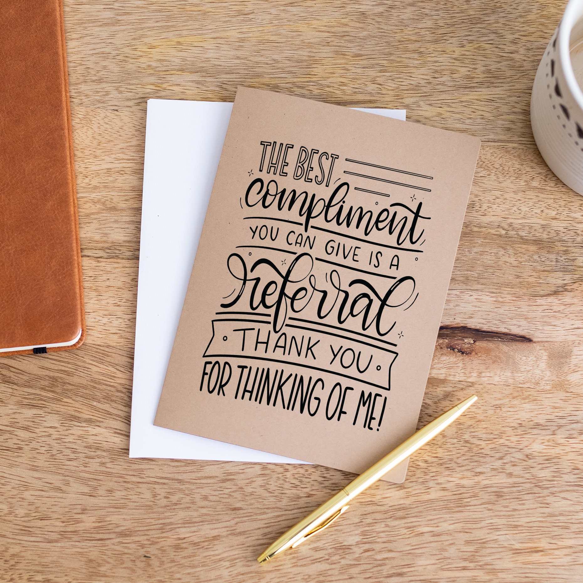 SET of the Best Compliment You Can Give is a Referral Greeting - Etsy