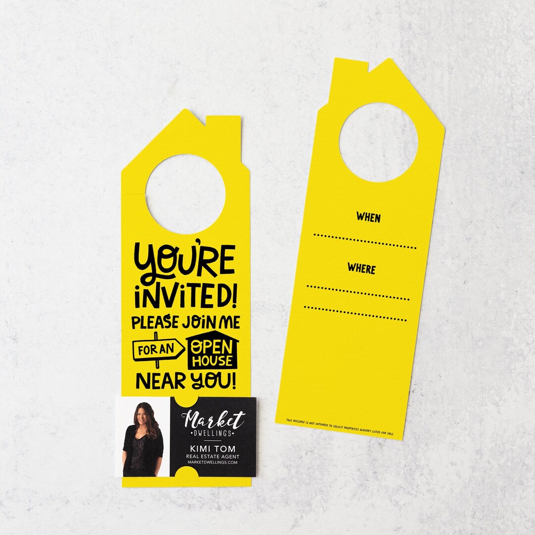 You're Invited Please Join Me for an Open House Near You Door Hangers ...