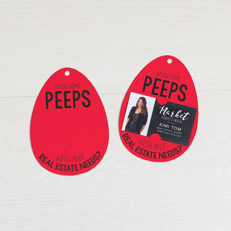 Know Some Peeps With Any Real Estate Needs Gift Tags Pop by - Etsy