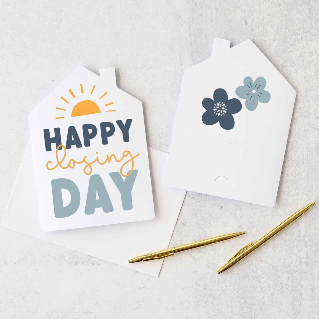 SET of Happy Closing Day Greeting Cards W/ Envelopes Real Estate Agent ...
