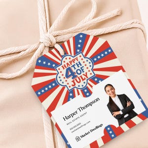 Happy 4th of July Gift Tags | 4th of July Insurance Mortgage Real ...