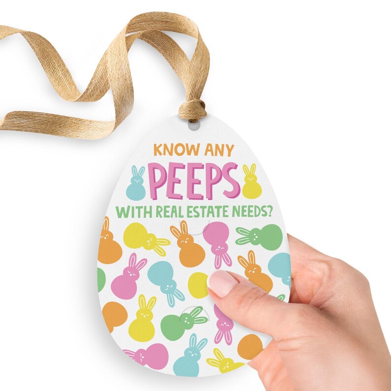 Know Any Peeps With Real Estate Needs? Gift Tags | Creative Easter ...