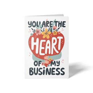 SET of You Are the Heart of My Business Greeting Cards W/ Envelopes ...