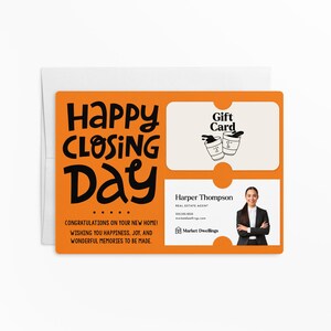 SET of Happy Closing Day Gift Card and Business Card Holder | Mailer ...