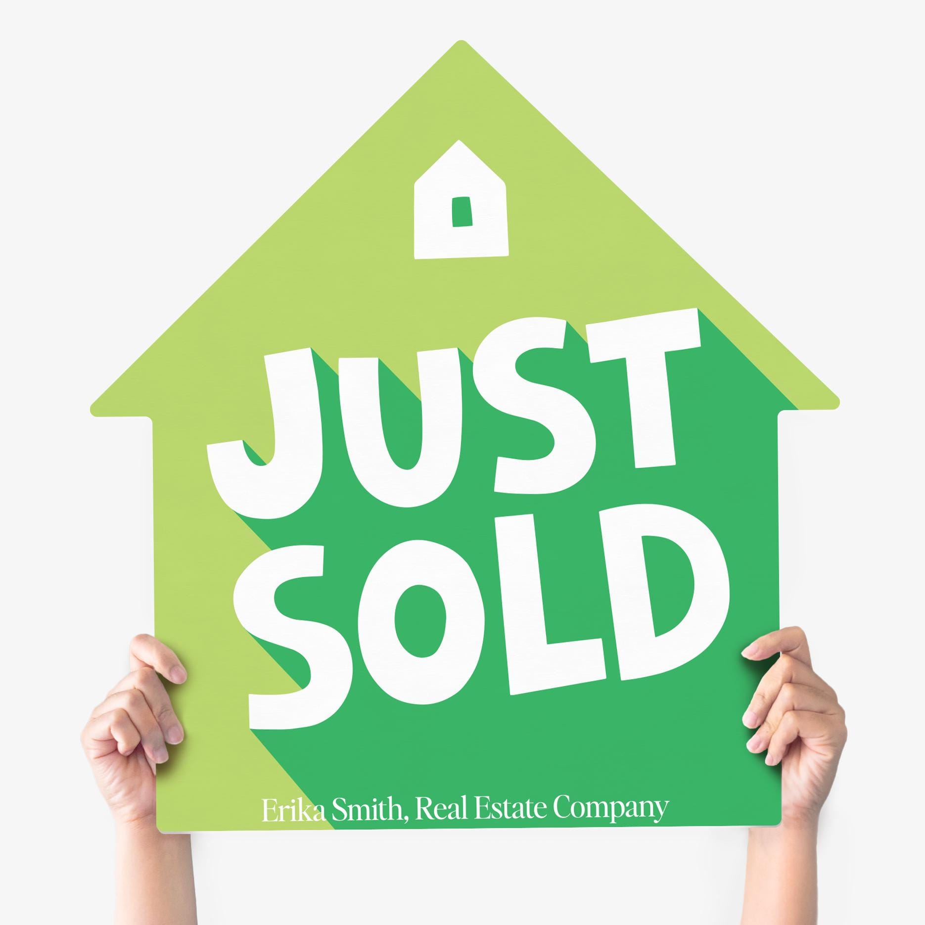 Customizable | Just Sold House Sign | Real Estate Agent Photo Prop ...
