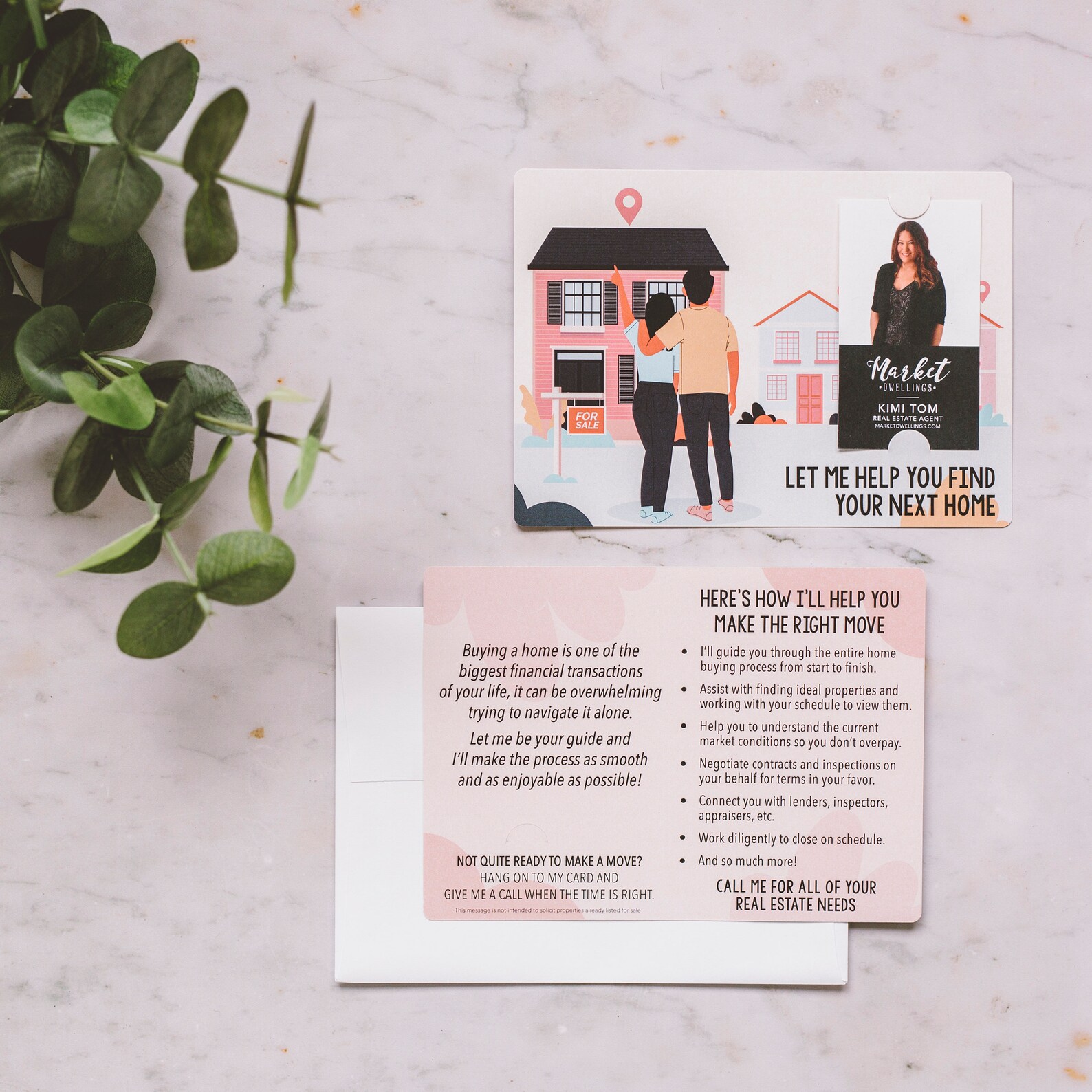 Vertical SET of Let Me Help You Find Your Next Home Mailer W/envelope ...