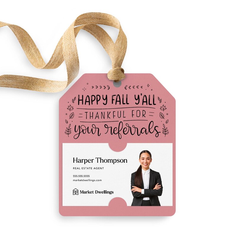 Happy Fall Y'all Gift Tags | Real Estate Agent, Mortgage Gifts | Insert ...