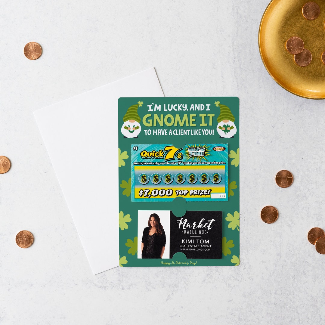 Set of I'm Lucky, and I Gnome It to Have A Client Like You Mailers ...