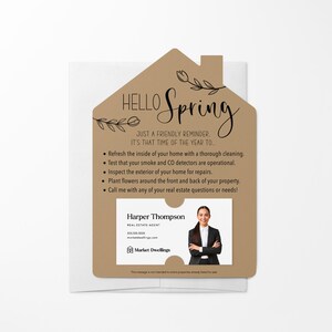 Set of "hello Spring" Checklist Real Estate Mailers W/ Envelopes | Real ...