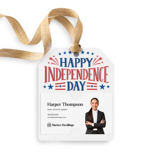 Happy Independence Day Gift Tags | 4th of July Insurance Mortgage Real ...