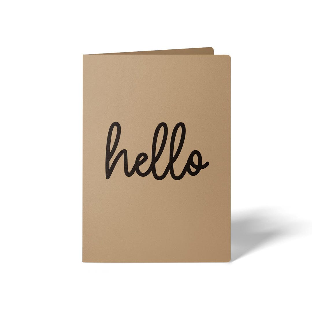 SET of Hello Greeting Cards With Business Card Insert | Envelopes ...