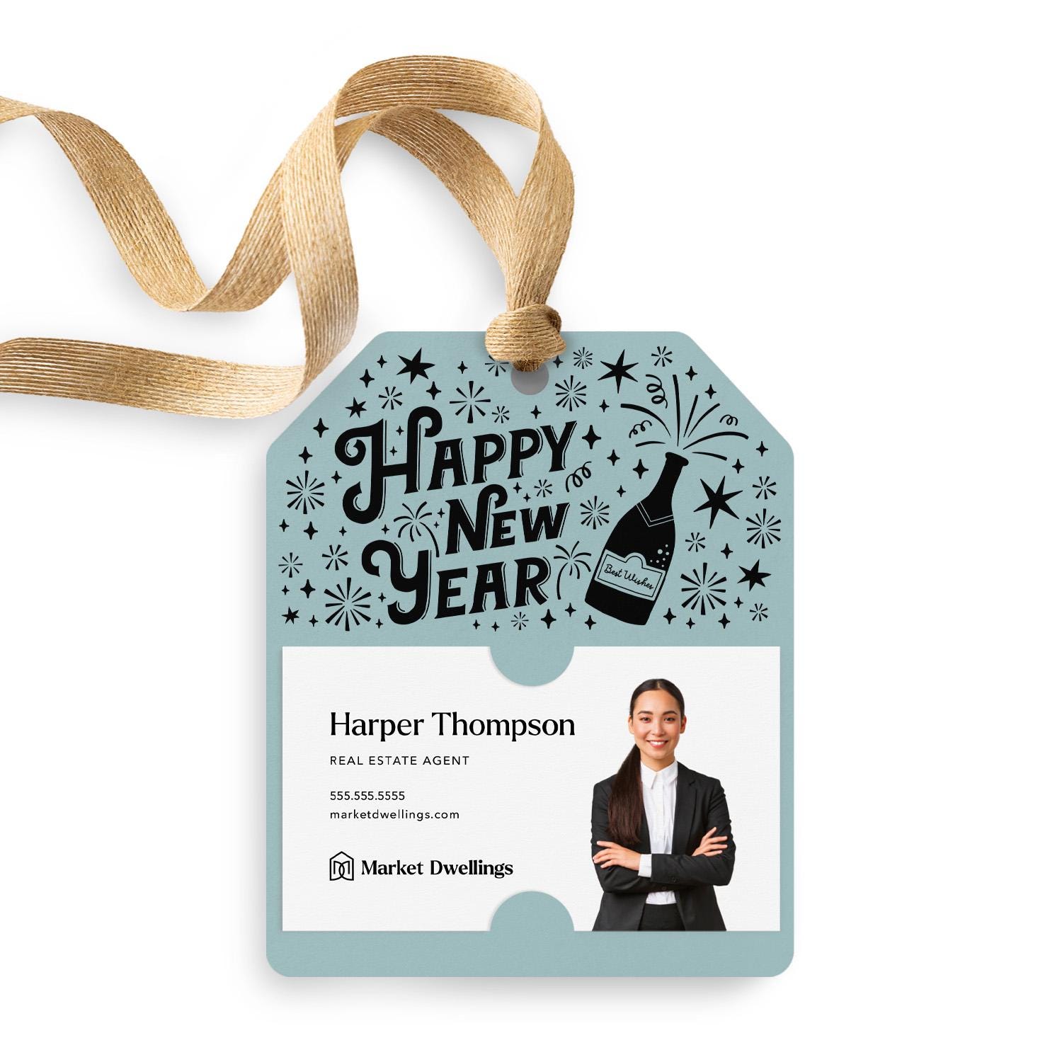 Happy New Year Gift Tags | New Year Insurance Mortgage Real Estate Pop ...