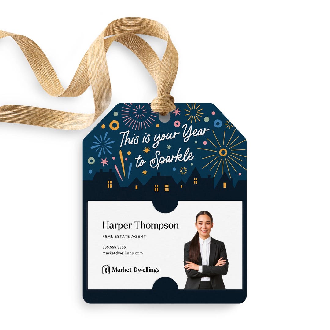 This is Your Year to Sparkle Gift Tags | | New Year Insurance Mortgage ...