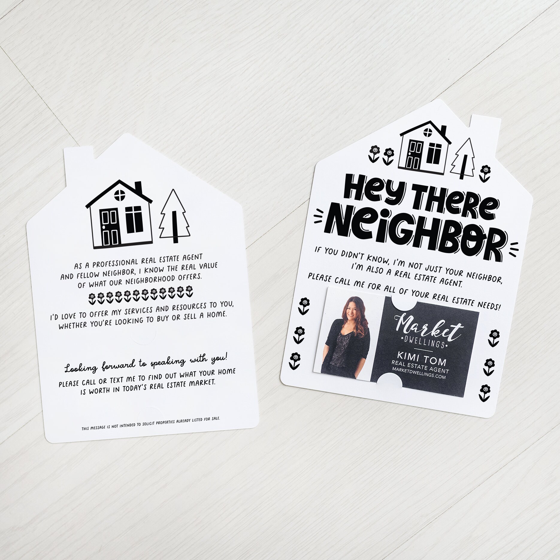 Hey There Neighbor Mailers W/envelopes Real Estate Agent - Etsy