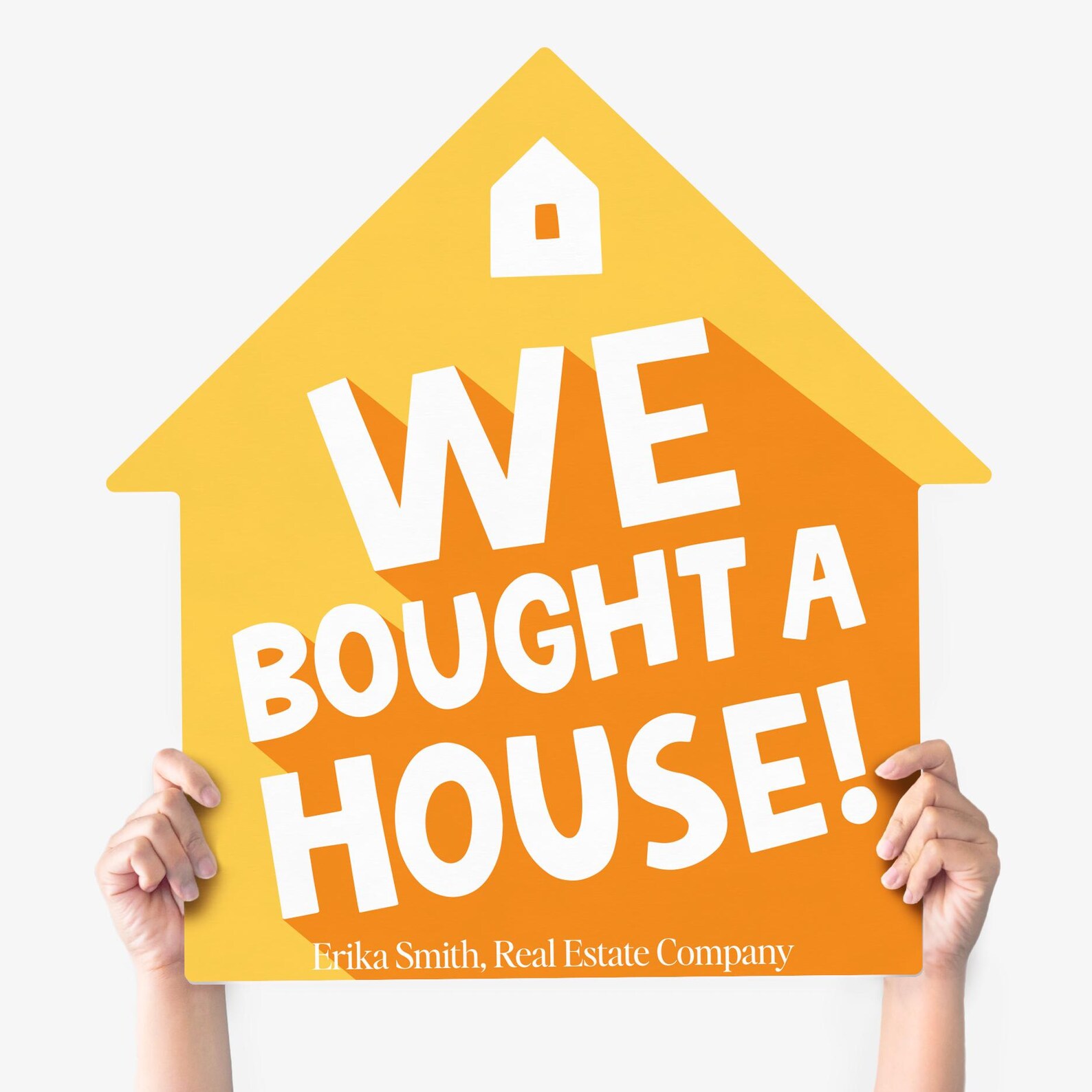 Customizable | We Bought a House Sign | Real Estate Agent Photo Prop ...
