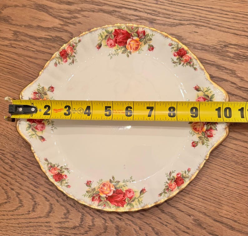 Vintage Royal Albert Old Country Roses Handled Cake Plate, 11 Inch Bone ...