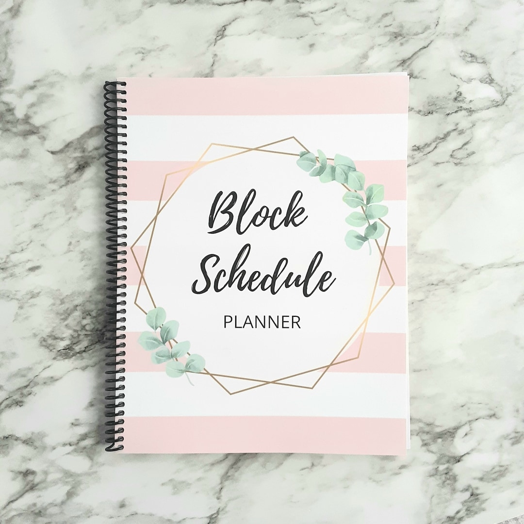 Block Schedule Planner - Productivity Journal - Block Schedule Planner ...