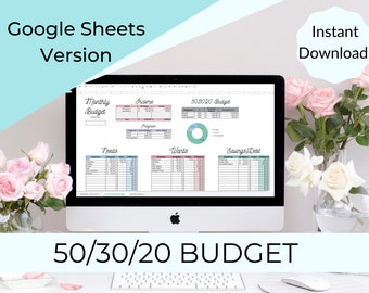 50 30 20 Budget Google Sheets Budget Template Budget | Etsy