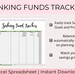 Sinking Fund Tracker - Savings Tracker Excel - Sinking Funds ...