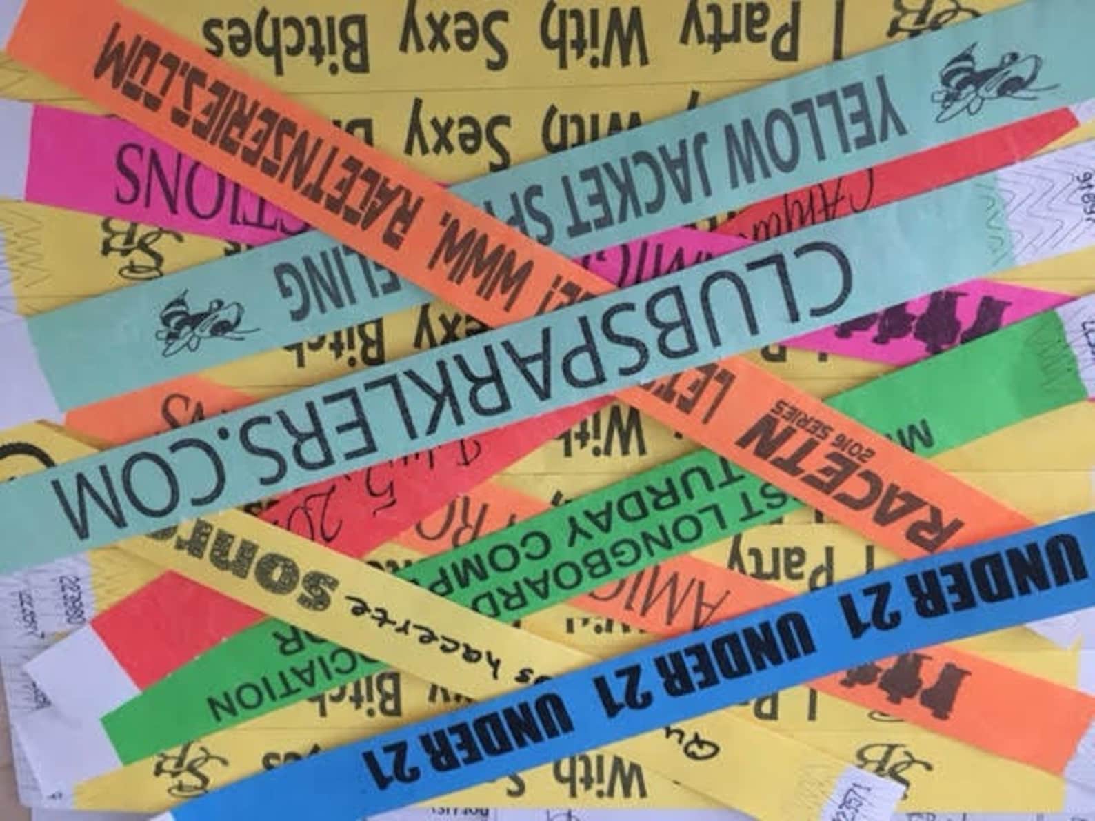 Custom Wristbands Customized Paper Wristbands Party Wristbands 100 Pack ...