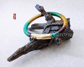 Macrame Bangle With Magnet Buckle - Etsy