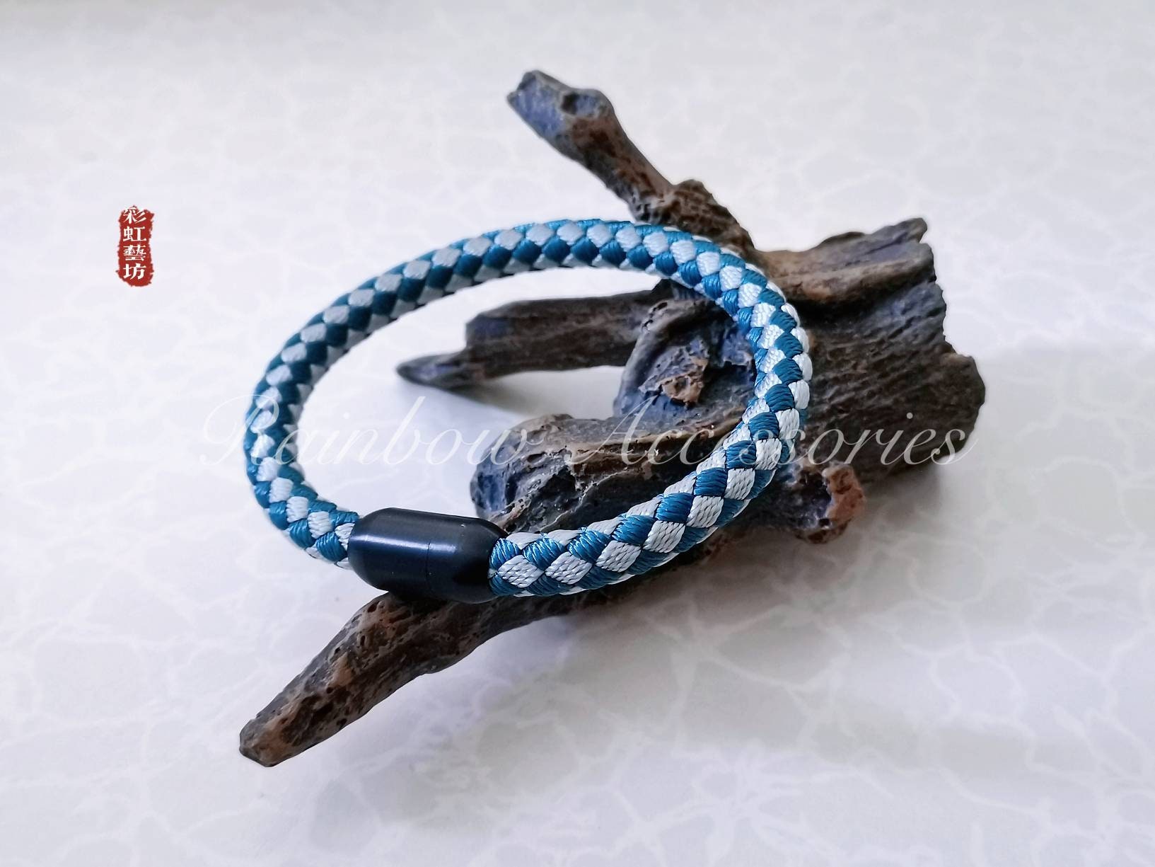 Macramé Bangle With Magnet Buckle - Etsy