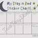 My 'stay in Bed' Sticker Chart for Boys and Girls - 2 Colors Included ...