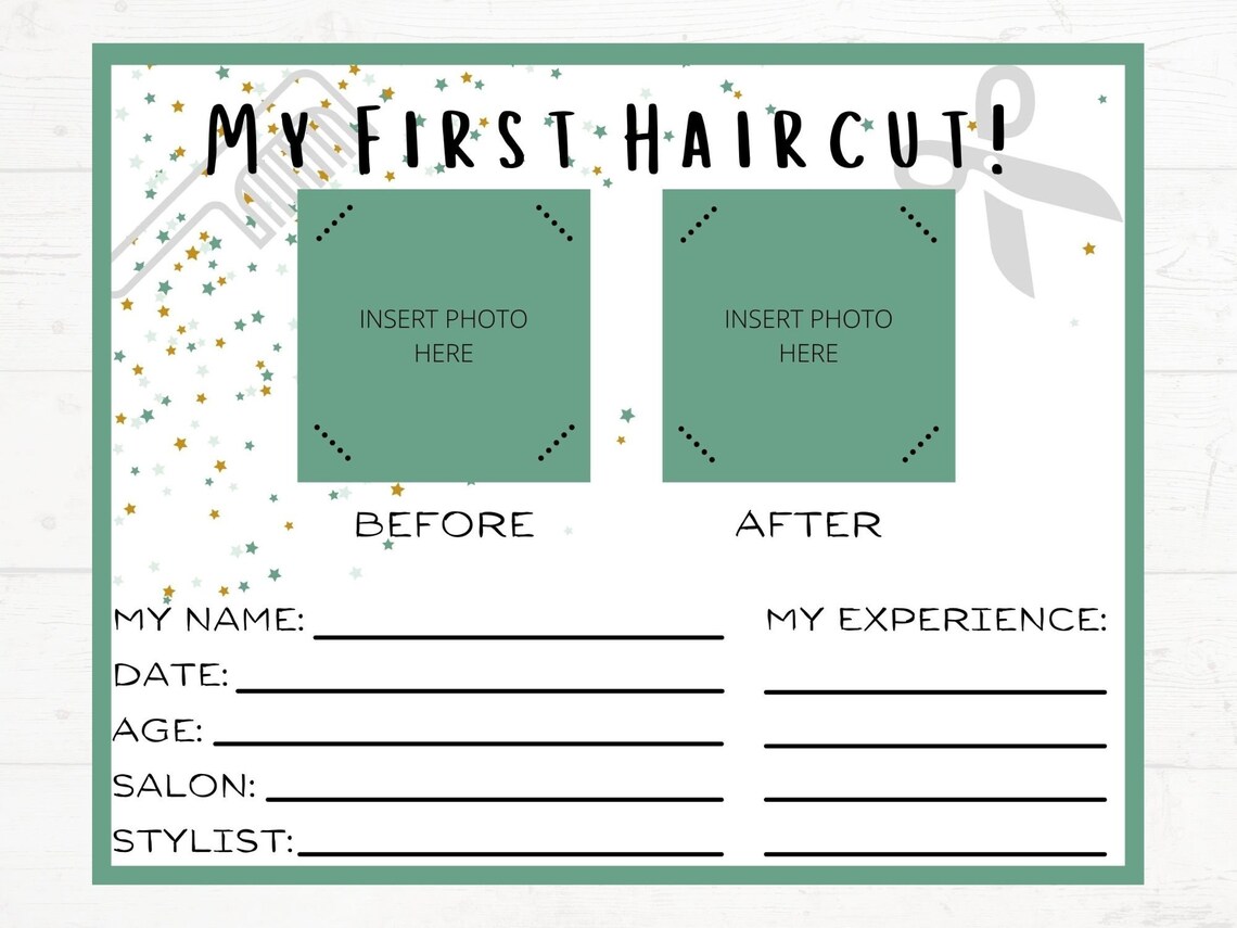 Instant Printable - My First Haircut Certificate for Child or Baby's ...
