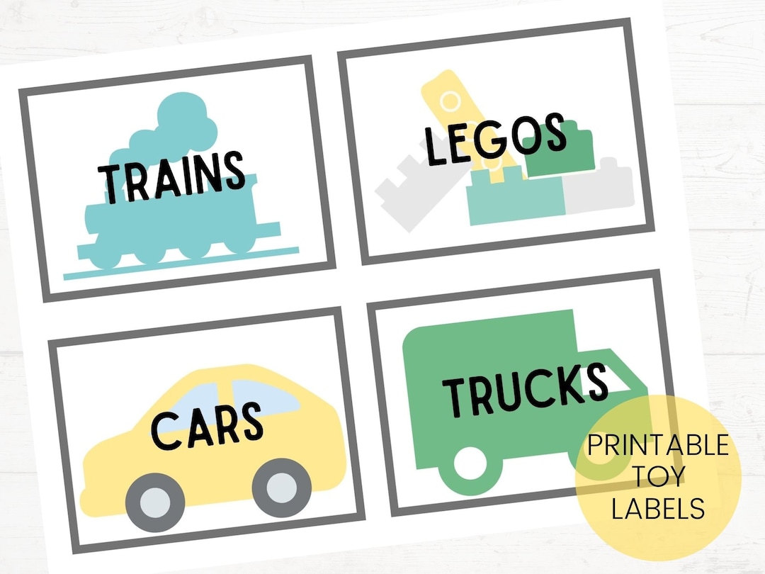 CUSTOM Printable Toy Labels for Organizing Playroom - Custom ...