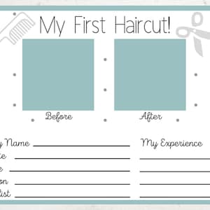Instant Printable - My First Haircut Certificate for Child or Baby's ...