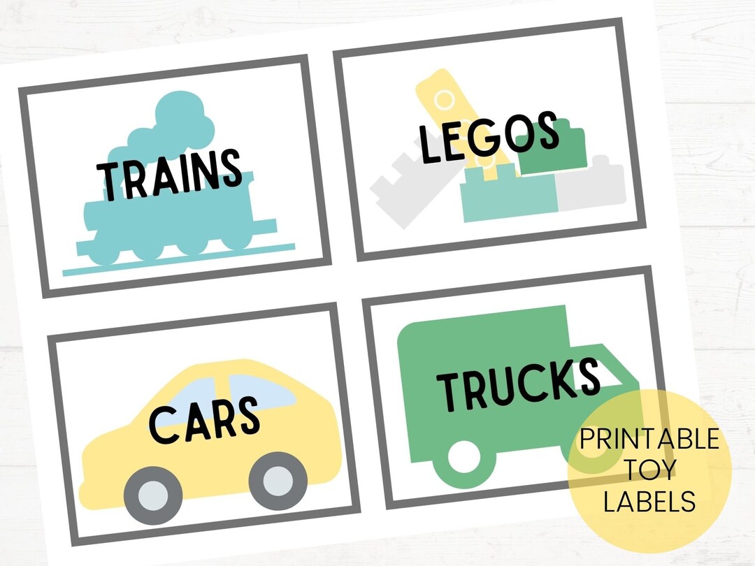 Large Printable Toy Labels for Organizing Playroom - Instant Download ...