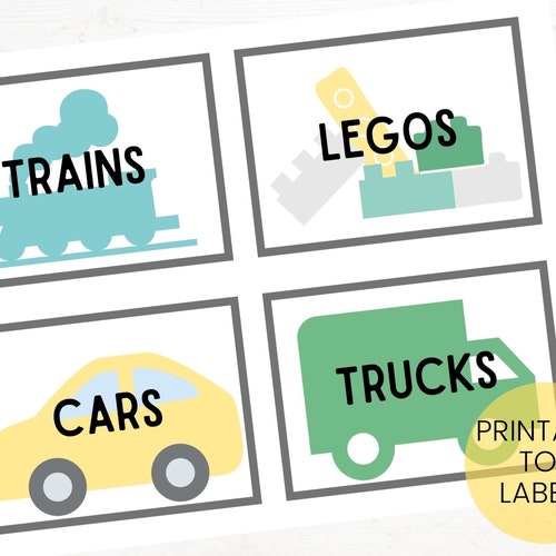 Large Printable Toy Labels for Organizing Playroom Instant - Etsy