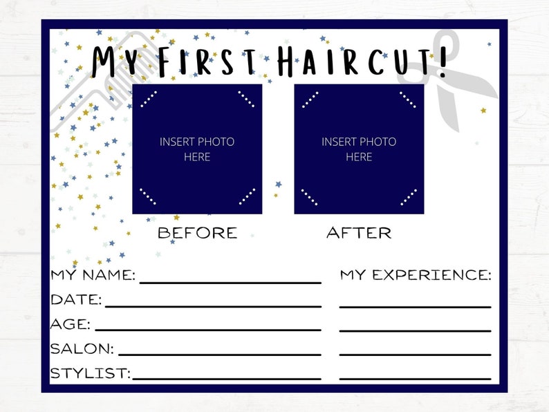 Instant Printable - My First Haircut Certificate for Child or Baby's ...