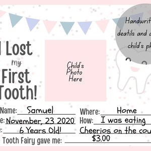 Instant Download - I Lost My First Tooth Certificate for Child's First ...