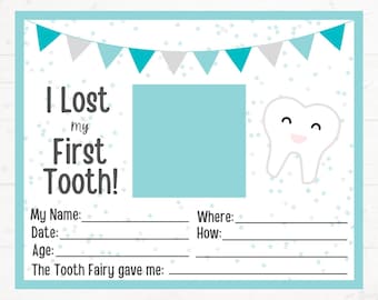 Instant Download - I Lost My First Tooth Certificate for Child's First ...