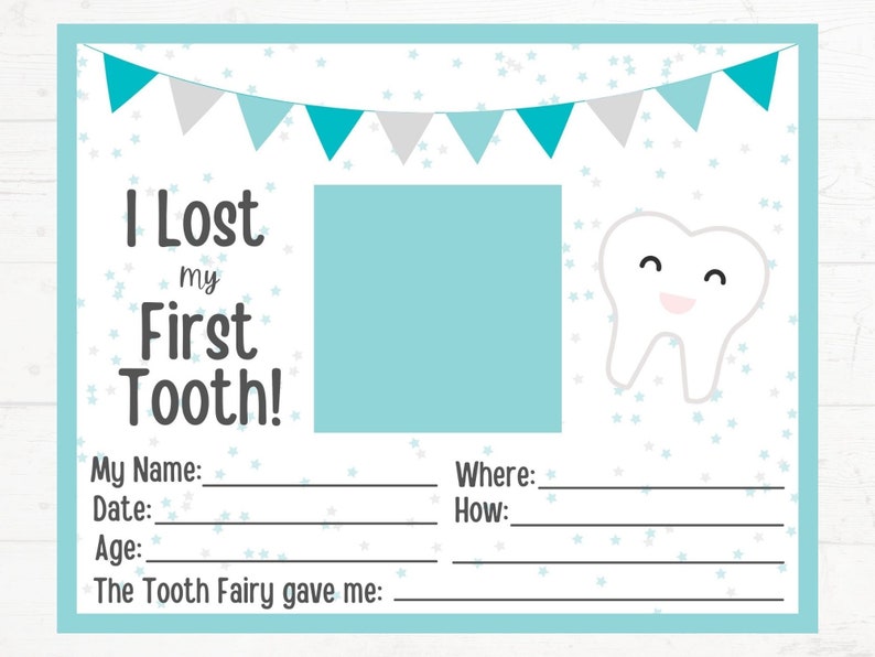Instant Download - I Lost My First Tooth Certificate for Child's First ...