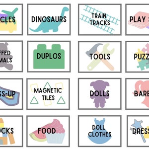 Large Printable Toy Labels for Organizing Playroom - Instant Download ...