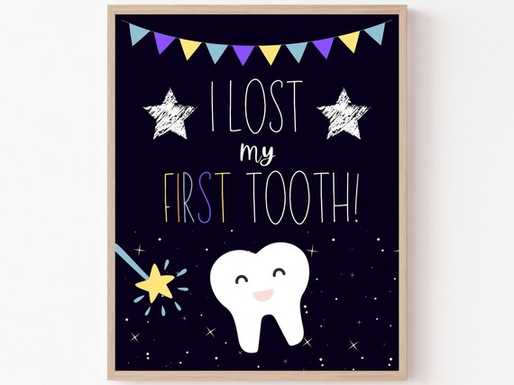 Instant Printable i Lost My First Tooth Sign | Etsy