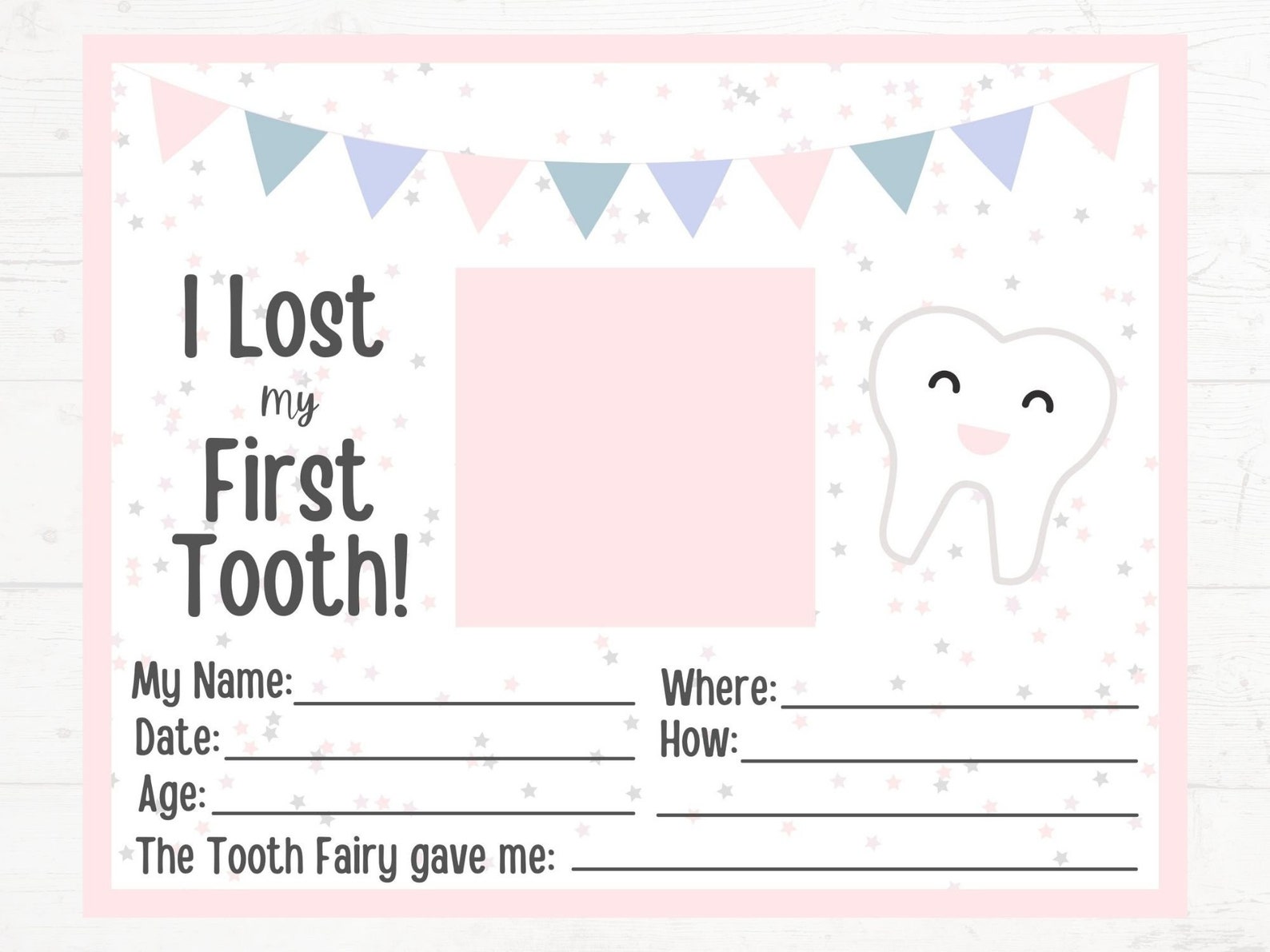 Instant Download - I Lost My First Tooth Certificate for Child's First ...