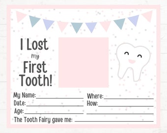 Instant Download I Lost My First Tooth Certificate for Child's First ...