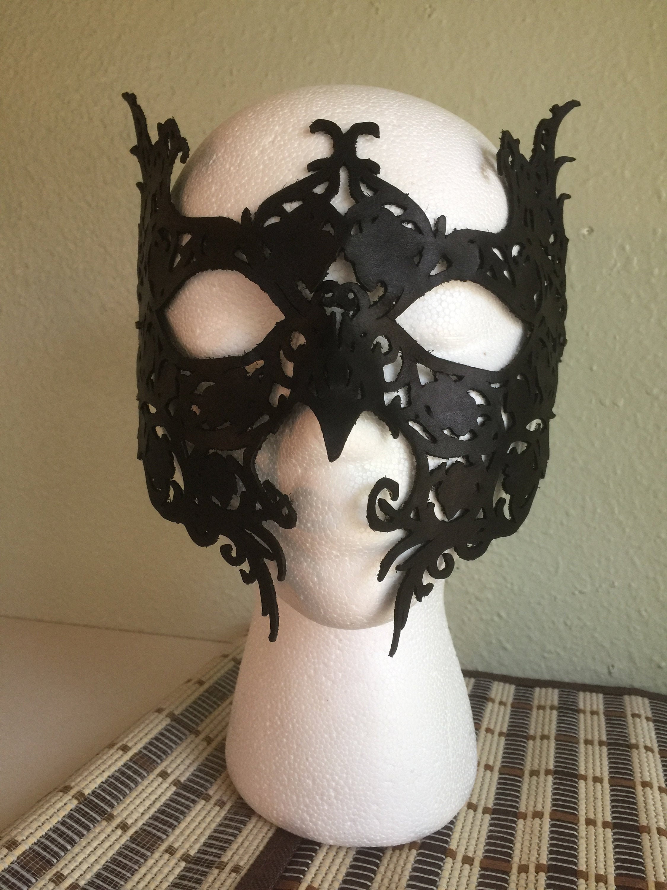 Leather Masque (full Face) - Etsy