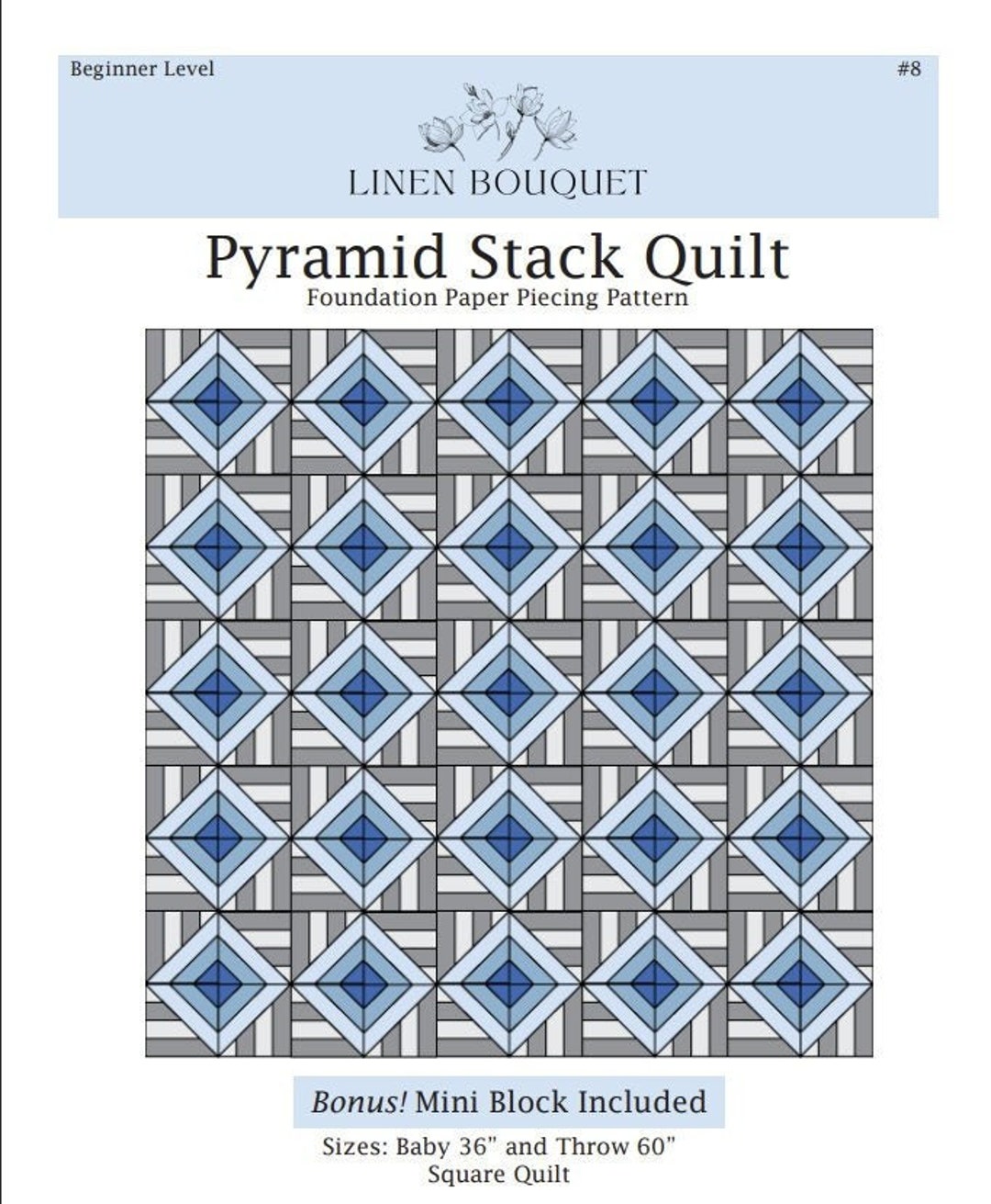 Pyramid Stack Quilt Pattern Foundation Paper Piecing FPP Baby - Etsy