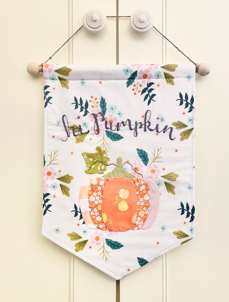 Hi Pumpkin Banner Pattern & Shapes PDF Download by Linen - Etsy