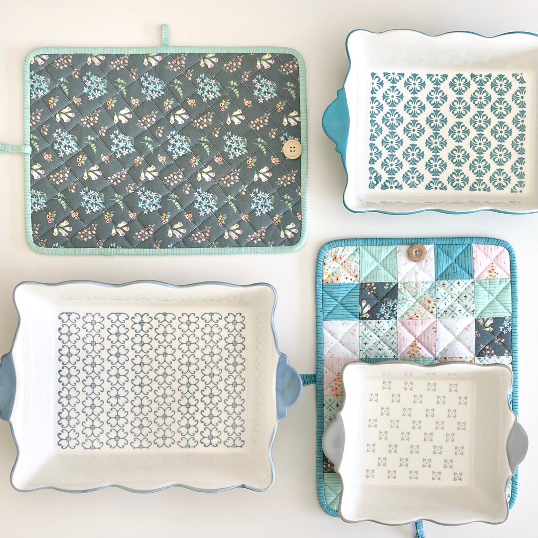 Patchwork Casserole Trivet Sewing Pattern Finished 14.5"x10.5" by Linen ...