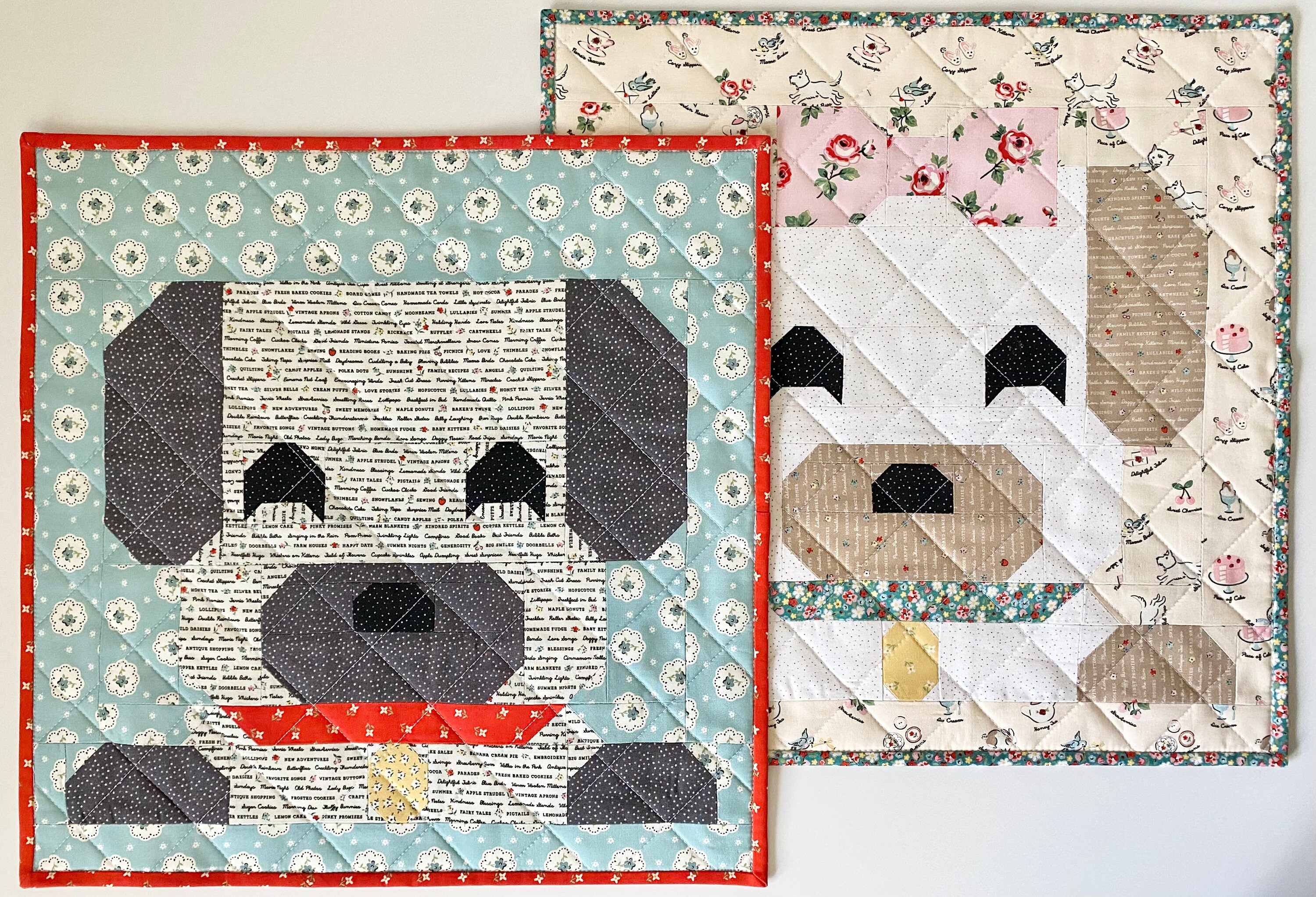 My Favorite Ruff Mini Quilts Pattern Two Block Designs - Etsy